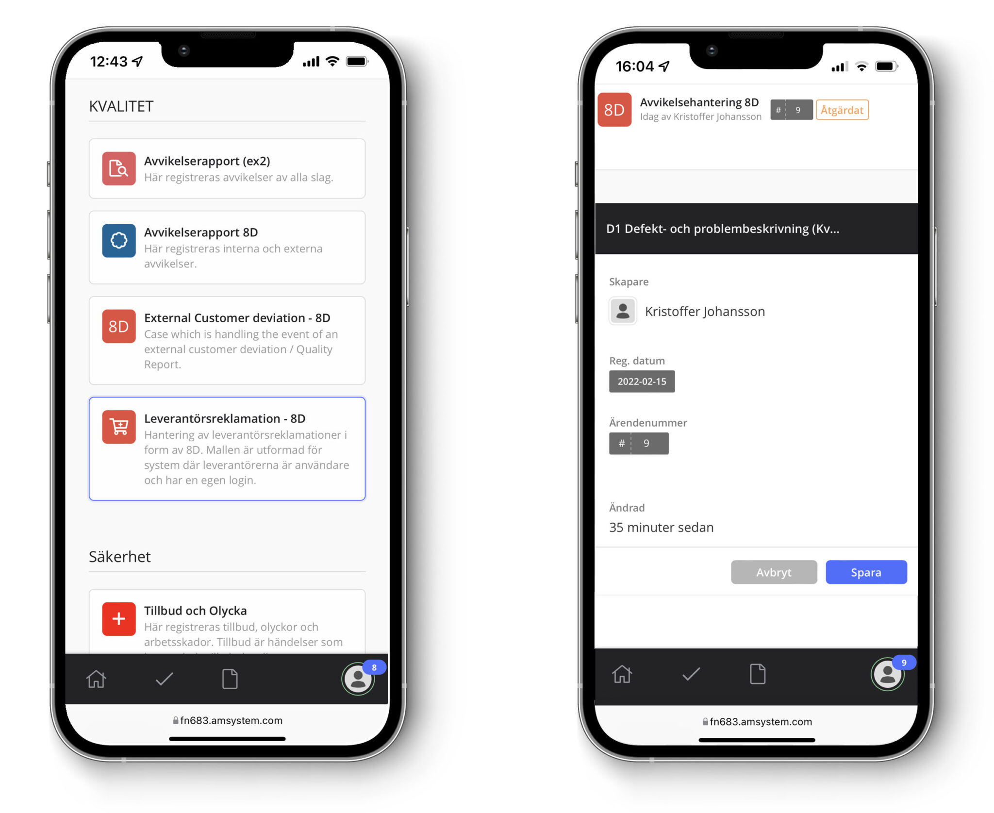 8D deviation management report | AM System